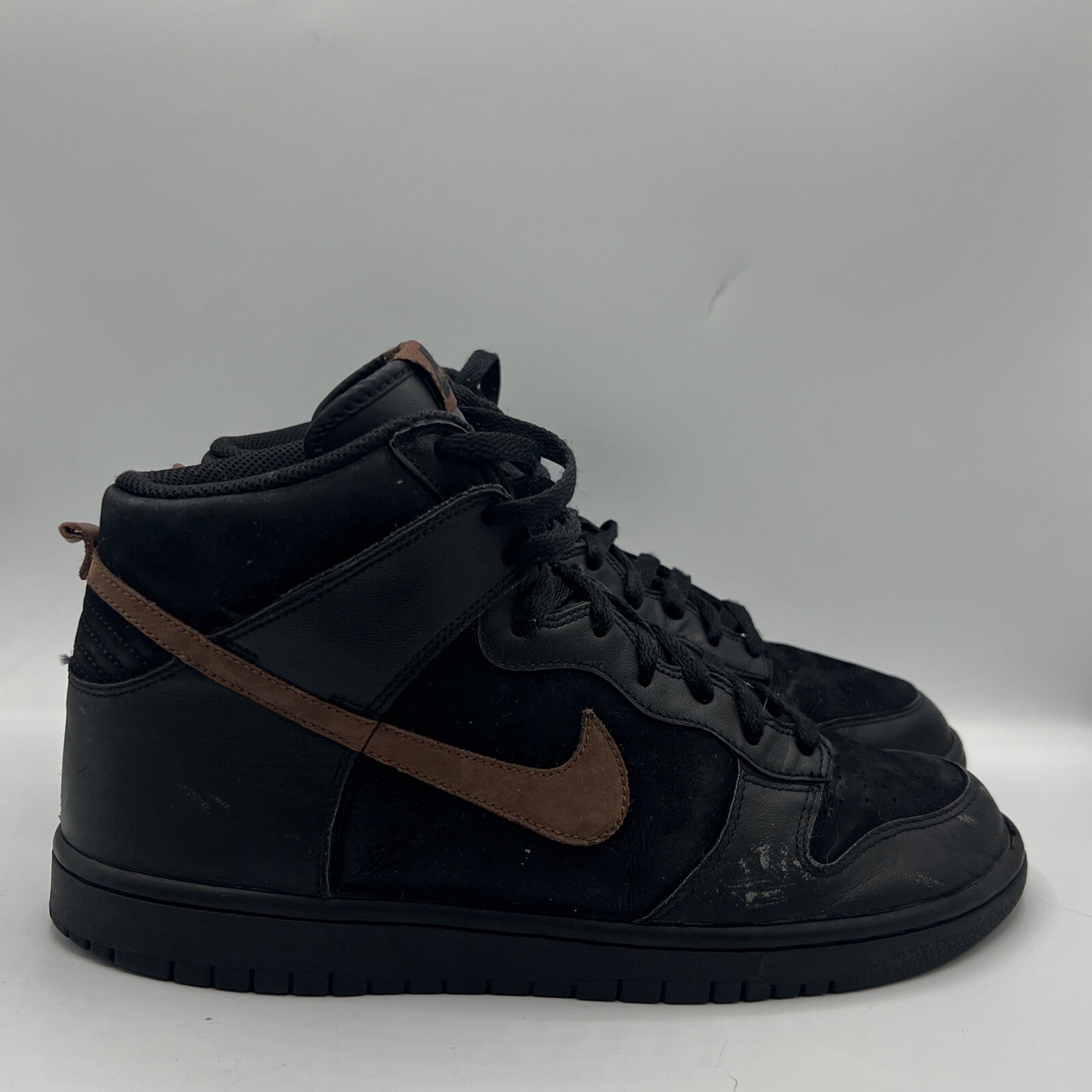 Nike Mens Dunk High Rustic Black Brown Skate Sneaker … - Gem