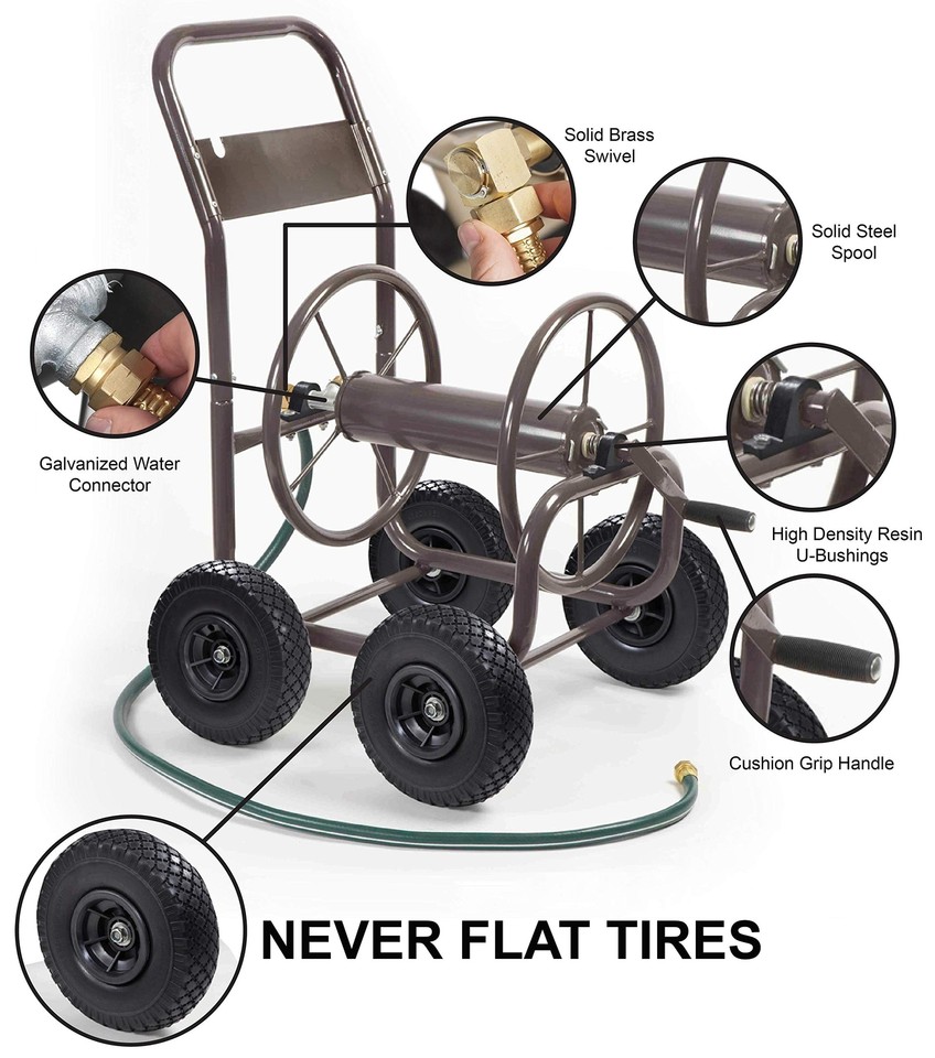 8401 Four Wheel Industrial Host Cart With Pu Tires Bronze | eBay