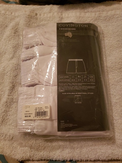 Covington 3 Woven Boxers Size Small (28-30) 100 Cotton for sale online ...