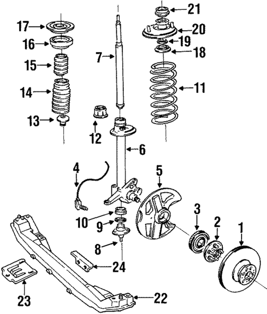 Volvo OEM ABS Wheel Speed Sensor 3515092 fits 740 760 780 940 960 1989 ...