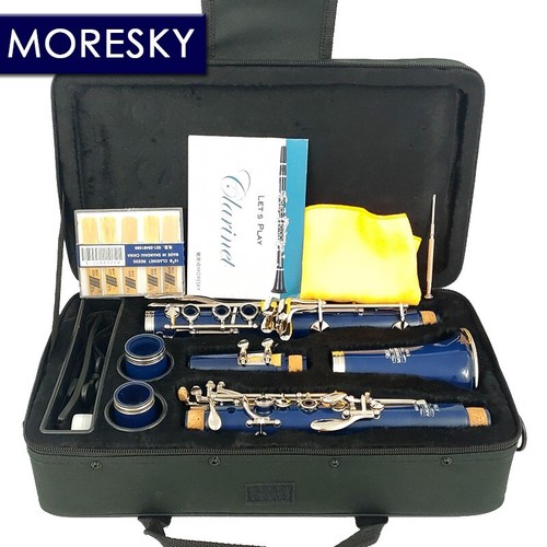 MORESKY Bb Clarinet 17 Keys Sib Klarnet Navy blue Clarinete With Case ...