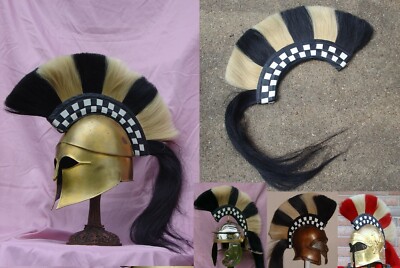 Customized Great Crest Greek Roman Centurion Optio brass helmet Horse ...