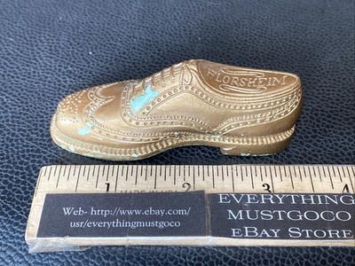 The FLORSHEIM SHOE Department Store Advertising Salesman Sample Gold ...