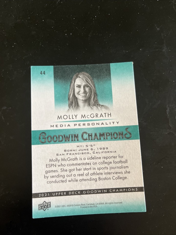 Molly McGrath 2021 Upper Deck Goodwin Champions #44 | eBay