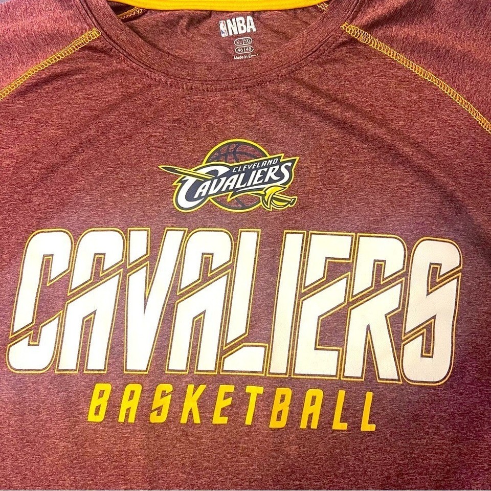 Cleveland Cavaliers Maroon Basketball T-Shirt NBA Logo Mens Size M ...