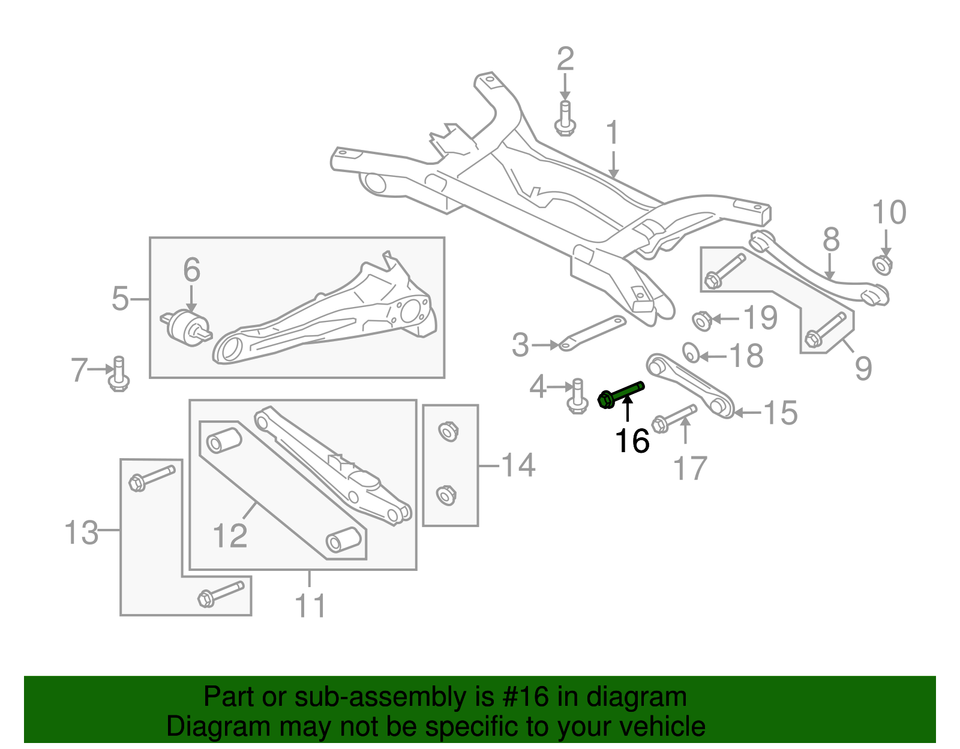 Genuine Mitsubishi Link Arm Bolt MN184101 | eBay
