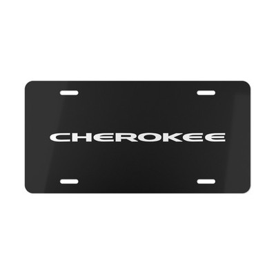 Jeep Cherokee, License Plate Auto Car Tag Metal Aluminum (Black ...