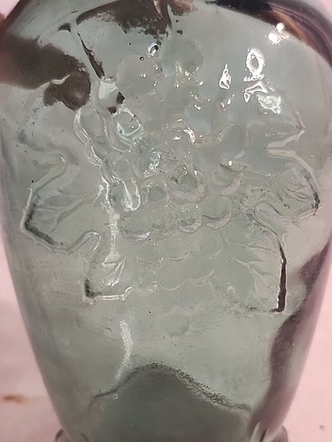 Orvieto Cantine Vaselli Blue Green Glass Bottle From Italy 8.25" Tall ...