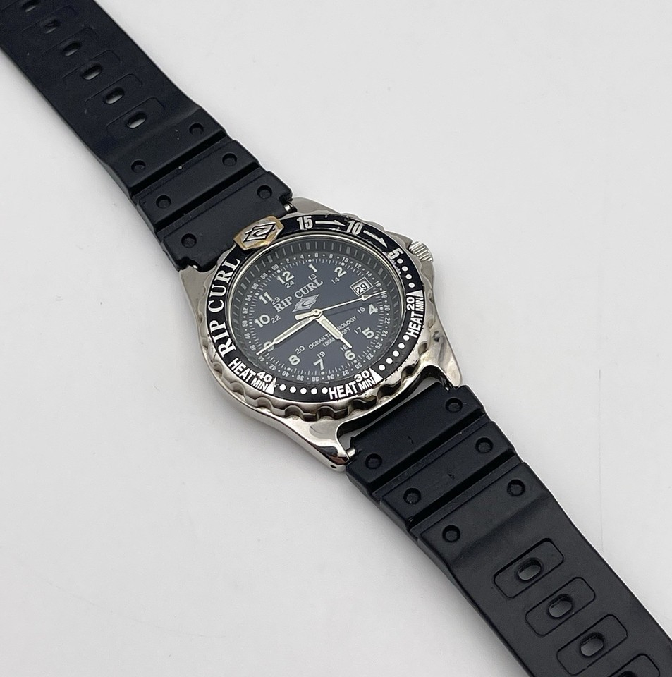 Rare RIP CURL Ocean Technology Surf Watch 100M Water Resistant Blue Dial | eBay