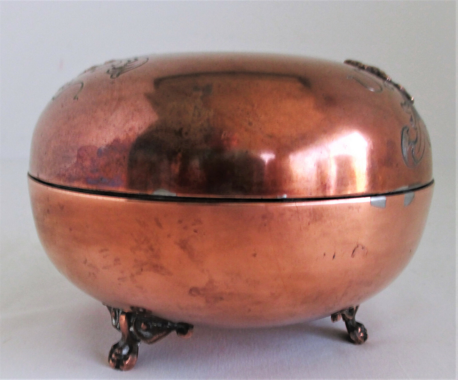 Vintage / Antique Bronze Covered Trinket Box signed Heraldic Bronze | eBay