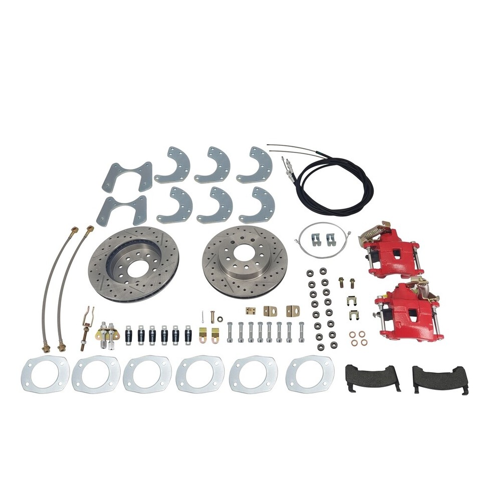 Universal Rear-End Disc Brake Conversion Kit Red Fits For Ford 9 Inch ...