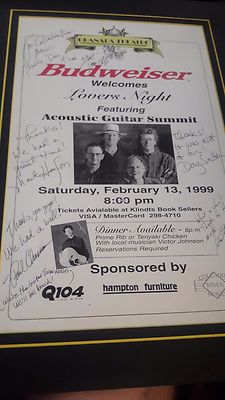 ACOUSTIC GUITAR SUMMIT PERSONALIZED AUTOGRAPHED CONCERT POSTER 1999 | eBay