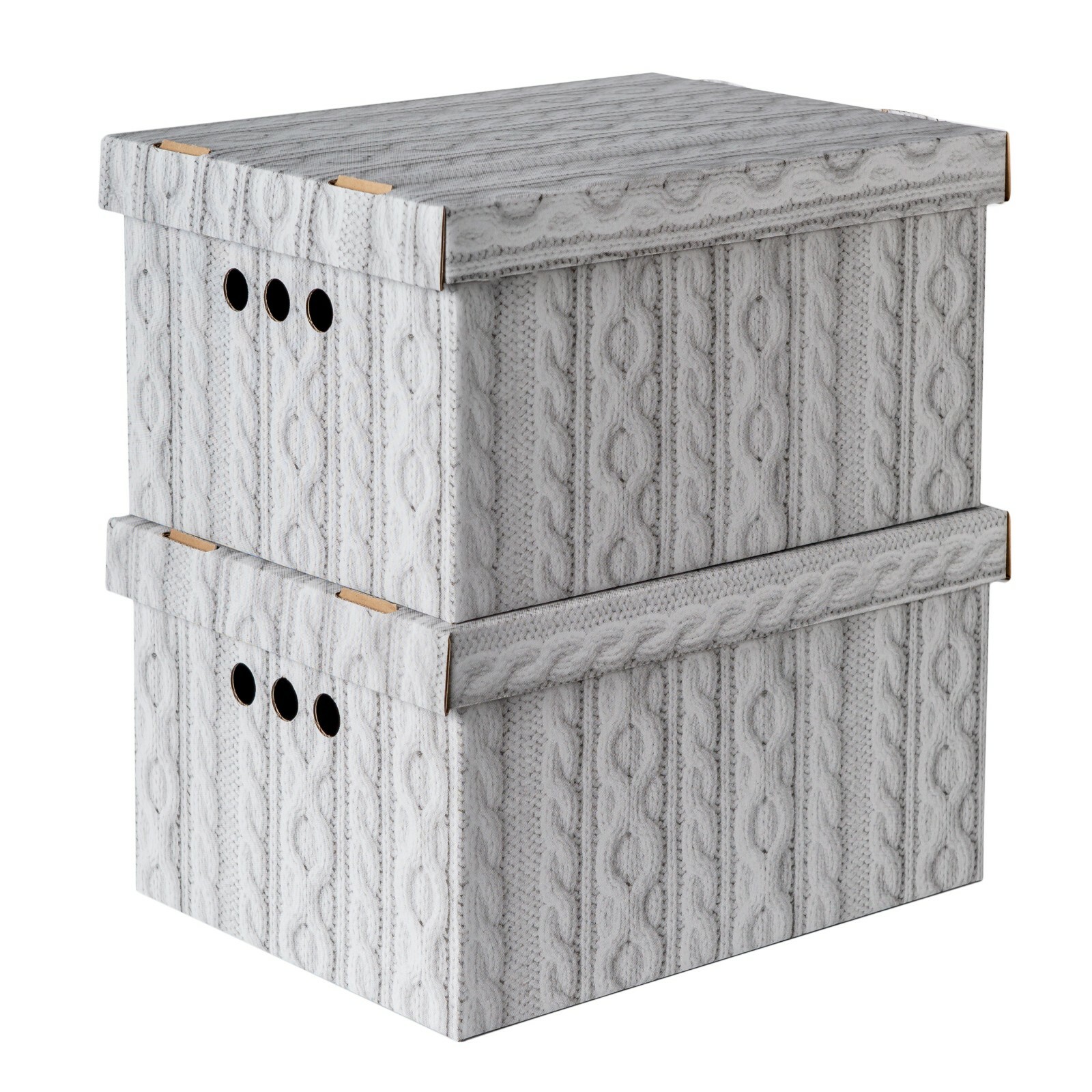 2pc Decorative Storage Boxes Home Office Box Organiser Large - Sweater ...