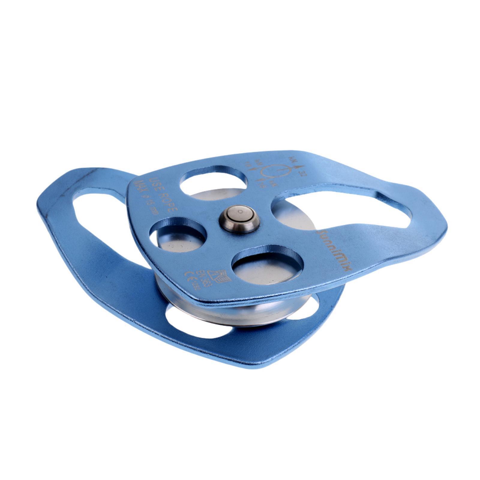 32KN Compact Rock Climbing Rope Pulley Single Sheave Rigging Hauling ...