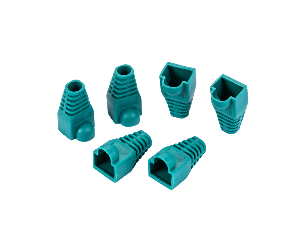 RJ45 Green Strain Relief Boot End Cap for Cat5/5e Cat6 Ethernet Cable ...