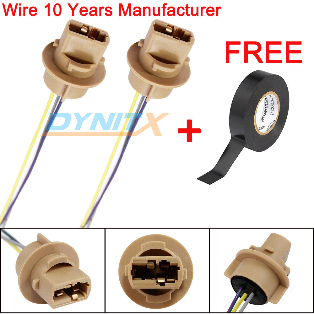 7440 Dynitx Pigtail Wire Female Socket Harness DRL Bulb Light Connector ...