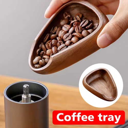 Wood Coffee Beans Dose Trays Flat Bottom Tea Leaf Dosing Cup Cafe | eBay