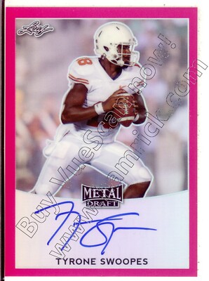 tyrone swoopes rc rookie draft auto autograph texas longhorns college ...