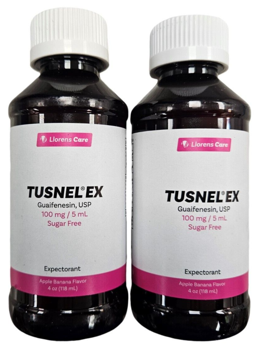 Tusnel EX Guaifenesin MUCUS Expectorant Syrup 4oz ( 2 bottles ) -- | eBay