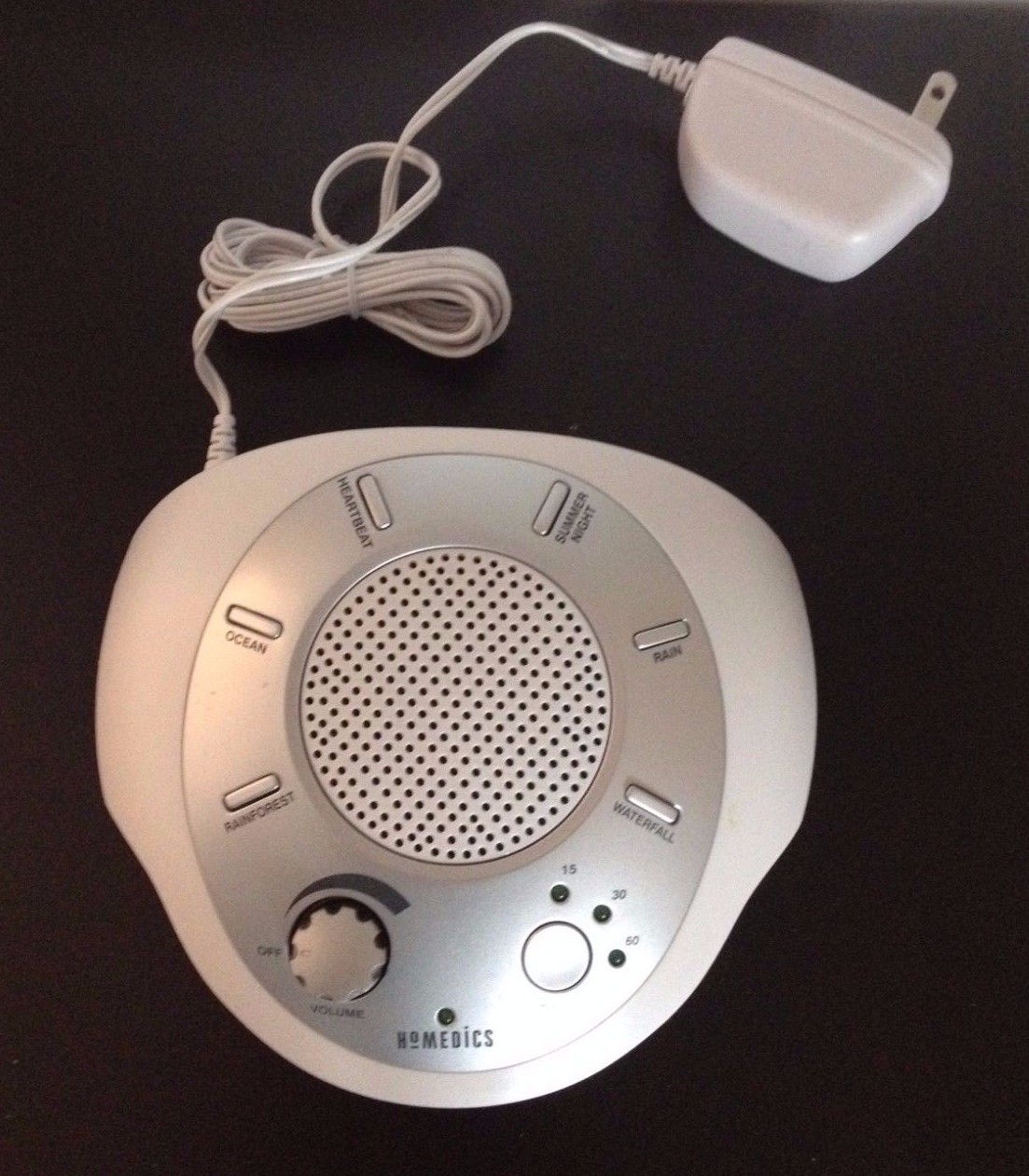HoMedics SS-2000 Sound Machine, 6 Nature Sounds, Silver & White | eBay