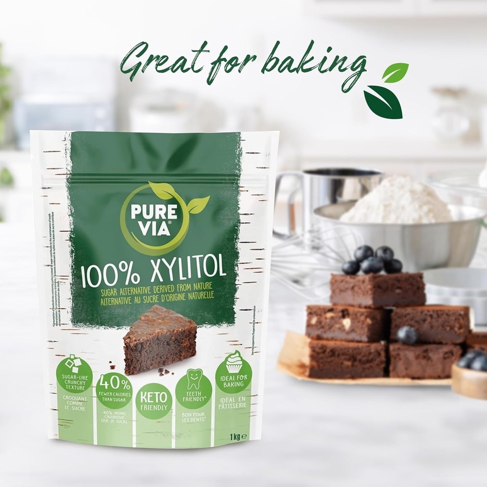 Pure Via Xylitol 1kg - Zero Calorie Natural Sweetener 7640110709924 ...