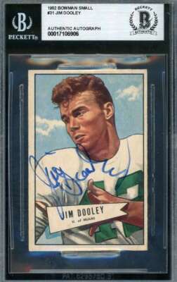 Jim Dooley Beckett BAS Signed 1952 Bowman Small Rookie Autograph | eBay
