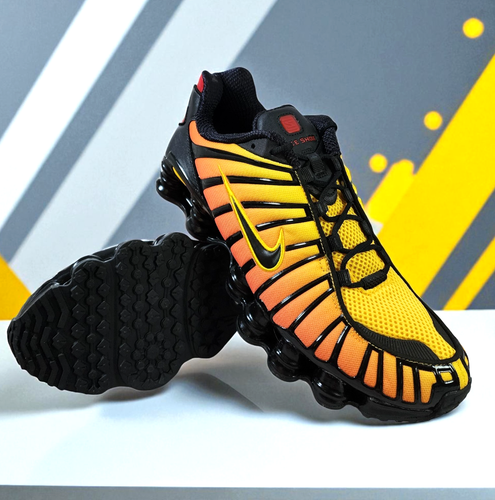 Nike Shox TL Sunrise Gradient Amarillo Orange Black Sneaker AV3595-004 ...