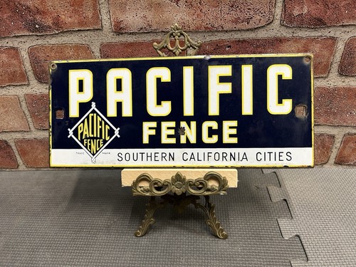 Signs Original Porcelain Fence Co Advertising Gas Oil Vintage Antique ...