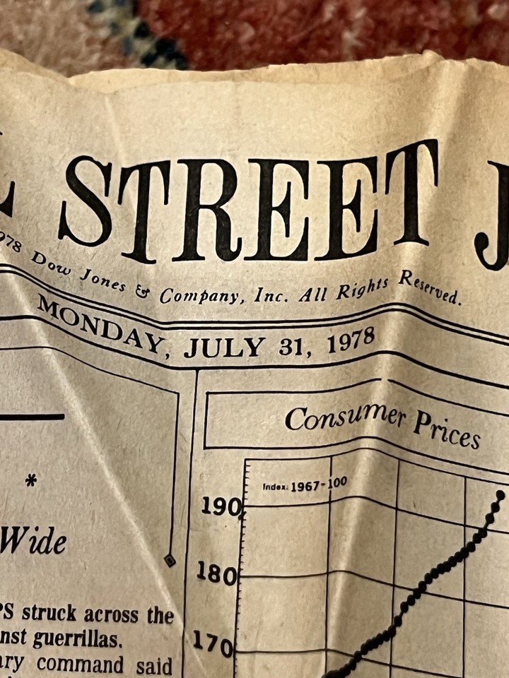 Vintage Wall Street Journal July 31 1978 Ansel Adams Gold Prices Pan Am ...