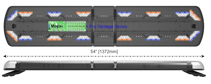 ECCO 12-50802-ES Light Bar; 12 Pro Vantage Series; LED Bulb; 54 Inch ...