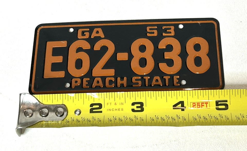 Vintage 1953 Georgia State Wheaties Cereal Box License Plate | eBay