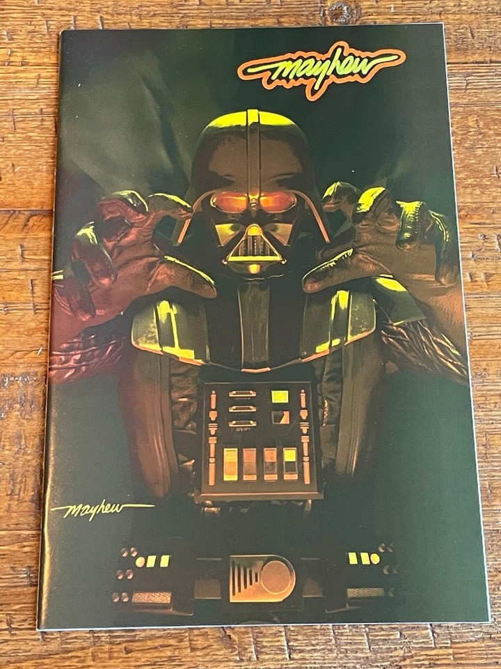 STAR WARS DARTH VADER 25 MIKE MAYHEW SIGNED COA NYCC EXCL GOLD VIRGIN ...