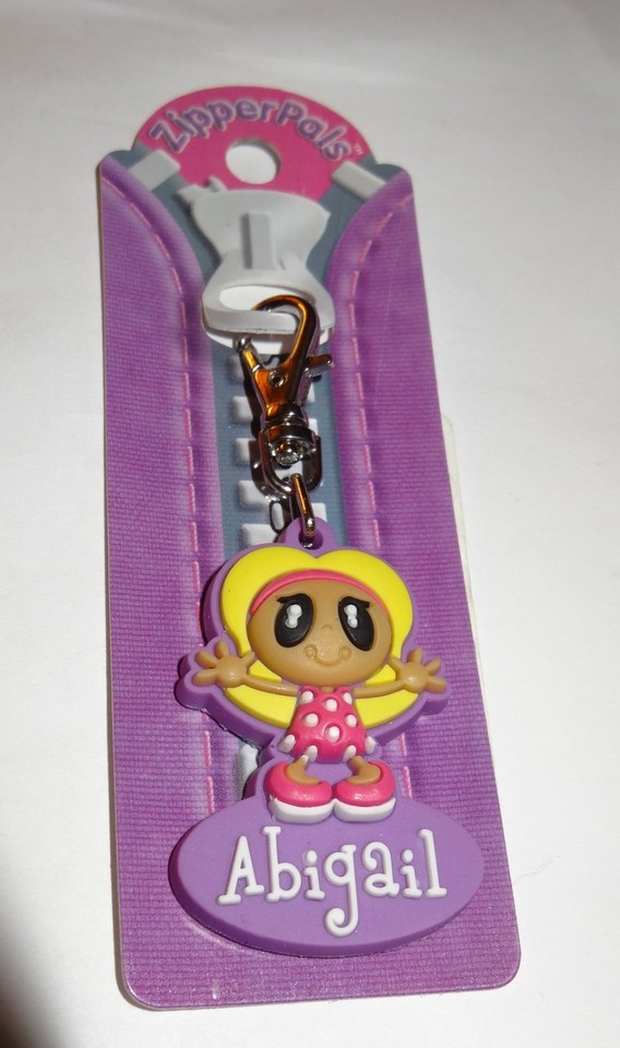 Zipper Pulls Kids Name Tag Zipper Pals ID Charm Backpack Bag Choose ...