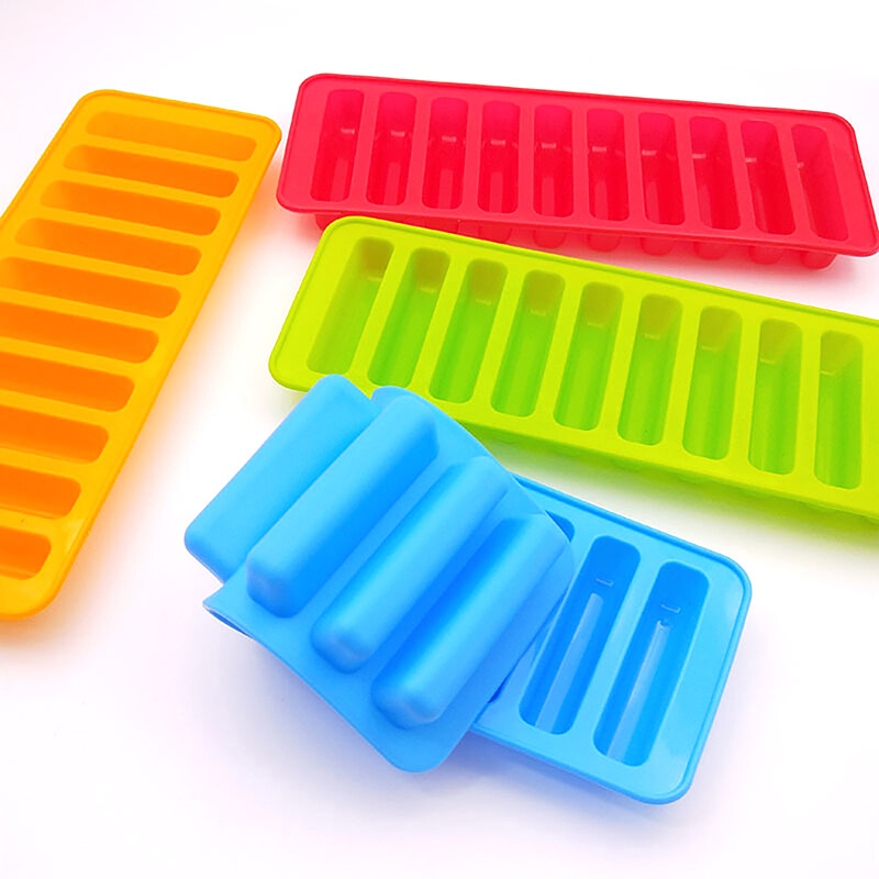 Summer 10 Grid Silicone Ice Cube Tray Mold Fits for Water Bottle Ice ...