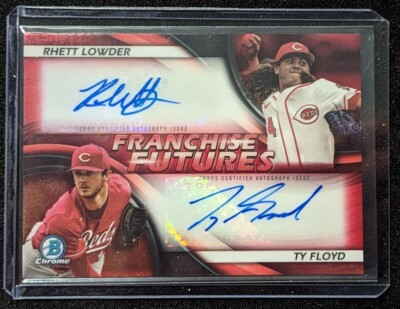 2023 Bowman Draft Franchise Futures Red Dual Auto Rhett Lowder Ty Floyd ...