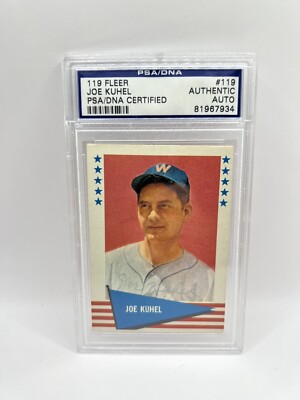 Joe Kuhel Signed 1961 Fleer #119 Baseball Greats Card PSA/DNA Auto | eBay