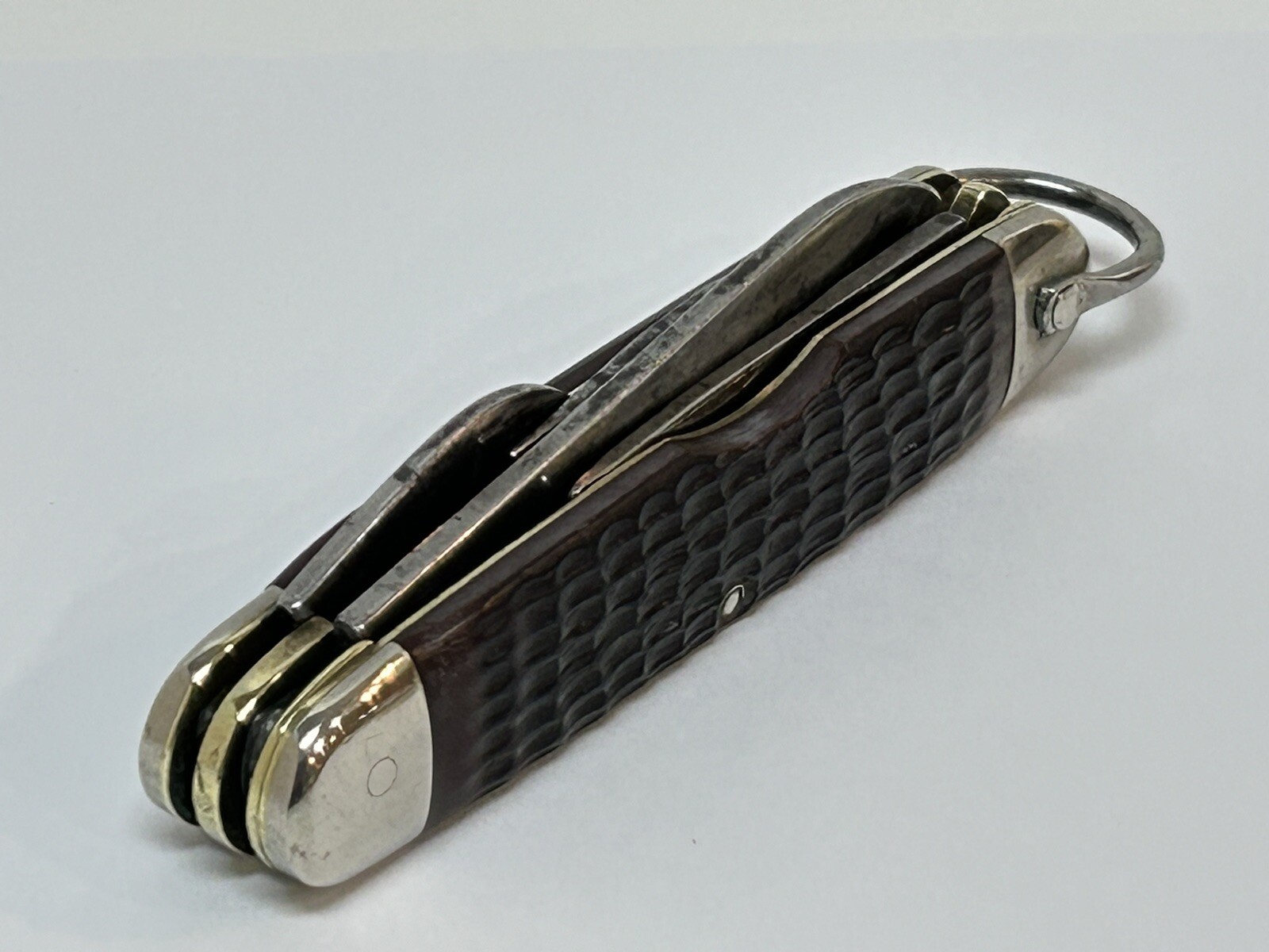 VINTAGE 10 DOT CASE XX BROWN DELRIN SCOUT CAMP POCKET KNIFE 640045 R ...