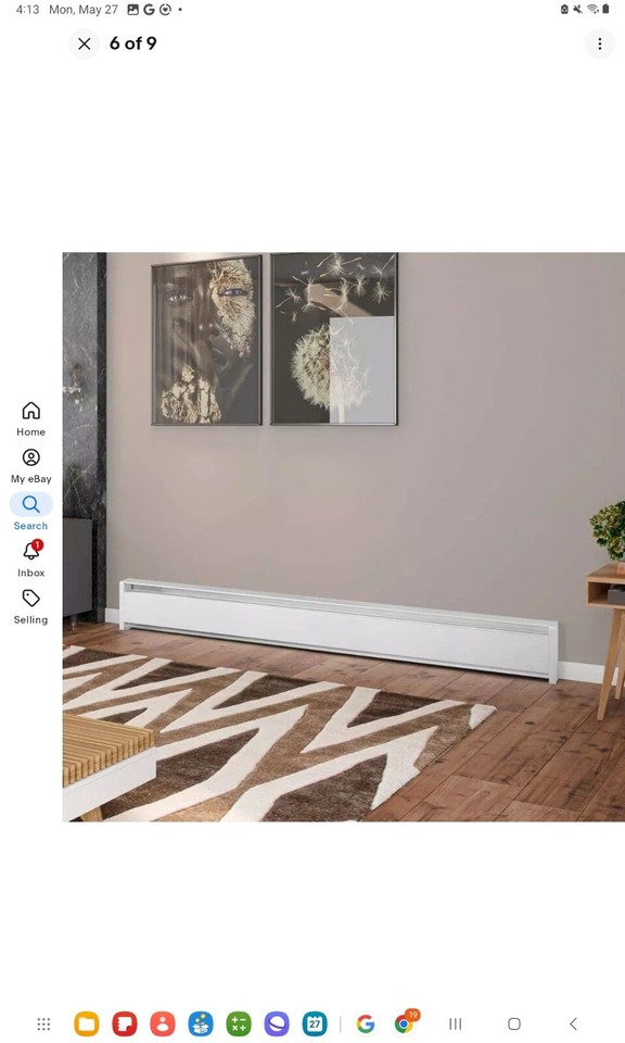 Cadet Electric Hydronic Baseboard Heater 83" White 1500W 240V Universal Wiring 27418134615| eBay