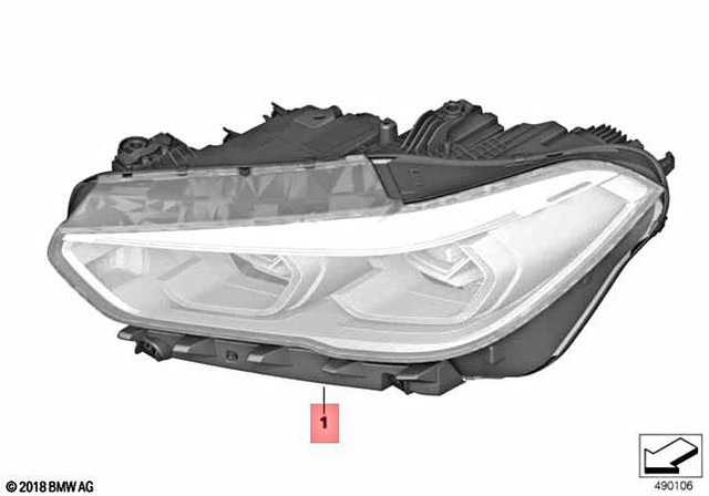 BMW X5 G05 Genuine Laser Headlight Left With Ballast EU Spec LHD ...