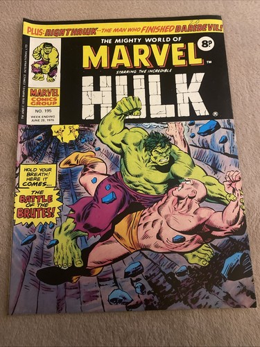 The Mighty World of Marvel Comic #195, June 23rd 1976, Hulk, Marvel UK ...