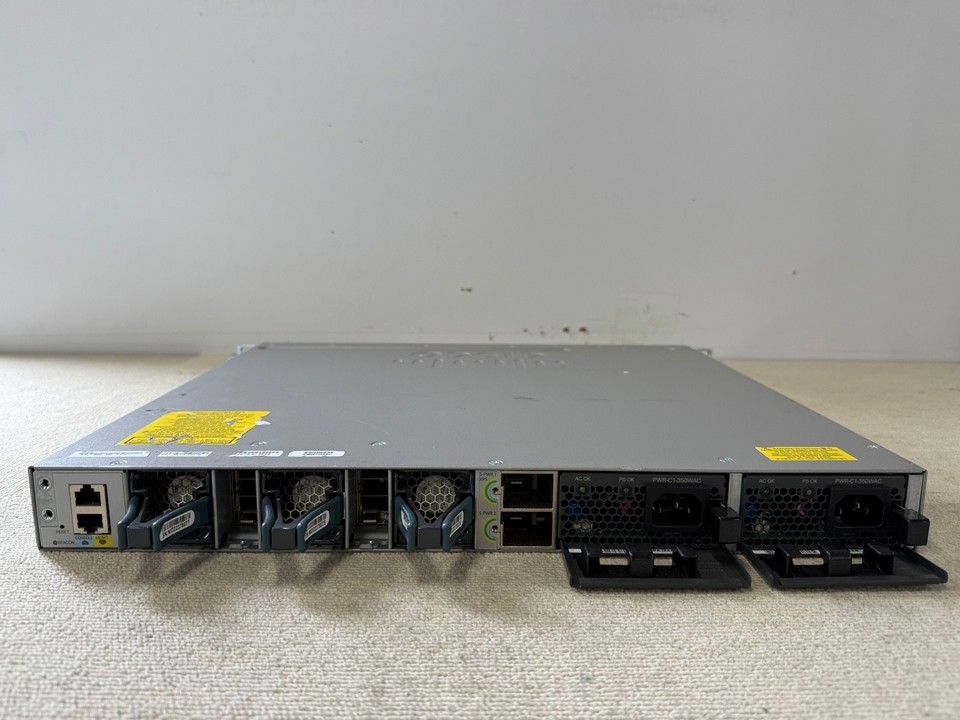 Cisco WS-C3850-24S-E V03 24-Port SFP IP Service Switch Dual Power ...