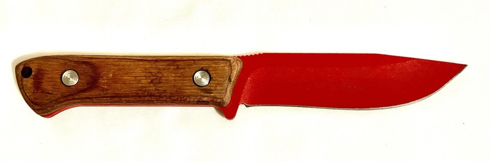 Buck 104 Compadre Camp Knife & Sheath - Red Powder Coat - Made in USA ...