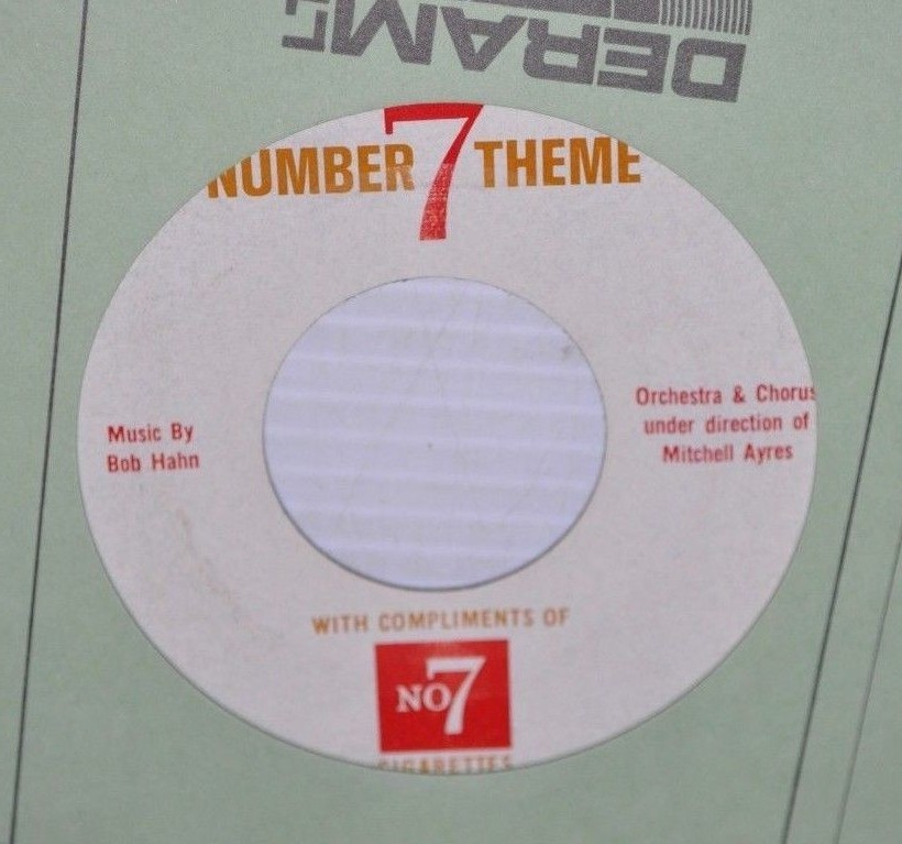 NUMBER 7 THEME 7" Record Promo Cigarette Brand 1970s Bob Hahn/Mitchell ...