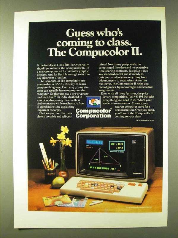 1979 Compucolor II Computer Ad - Who's Coming to Class | eBay