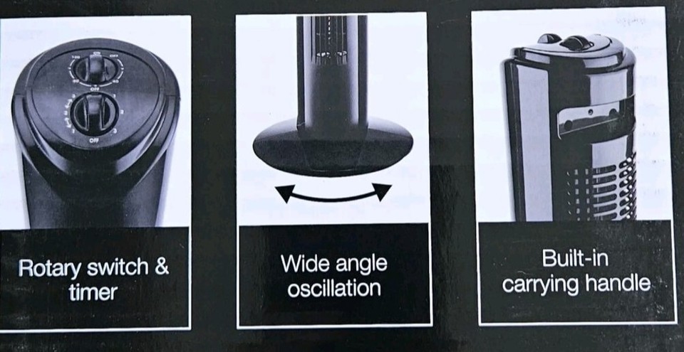 Proctor Silex Tower Fan 32in | eBay