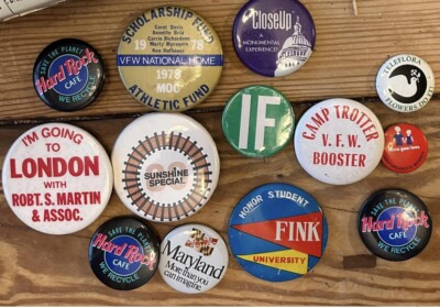 Vintage Lot of Pinback Buttons 1970s- 1990s Collectible Variety | eBay