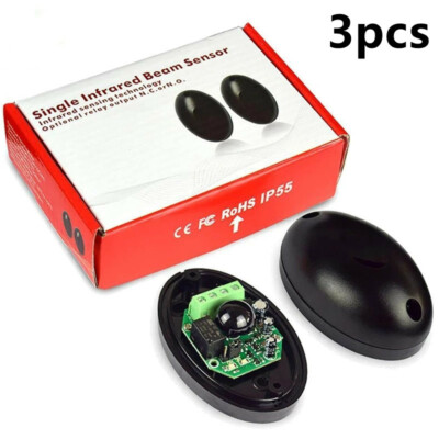3pcs Laser Security System Infrared Beam Sensor Motion Detector Outdoor ...