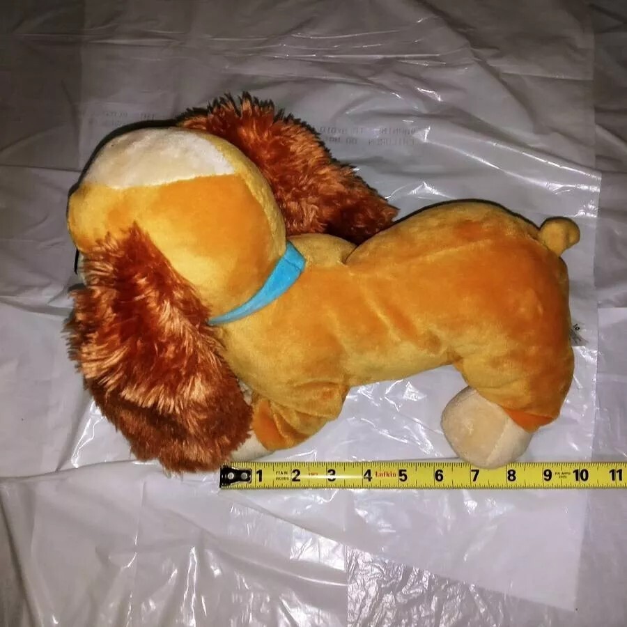 LADY & THE TRAMP Dog Disney Movie Cartoon PLUSH TOY 1986 Stuffed Animal ...