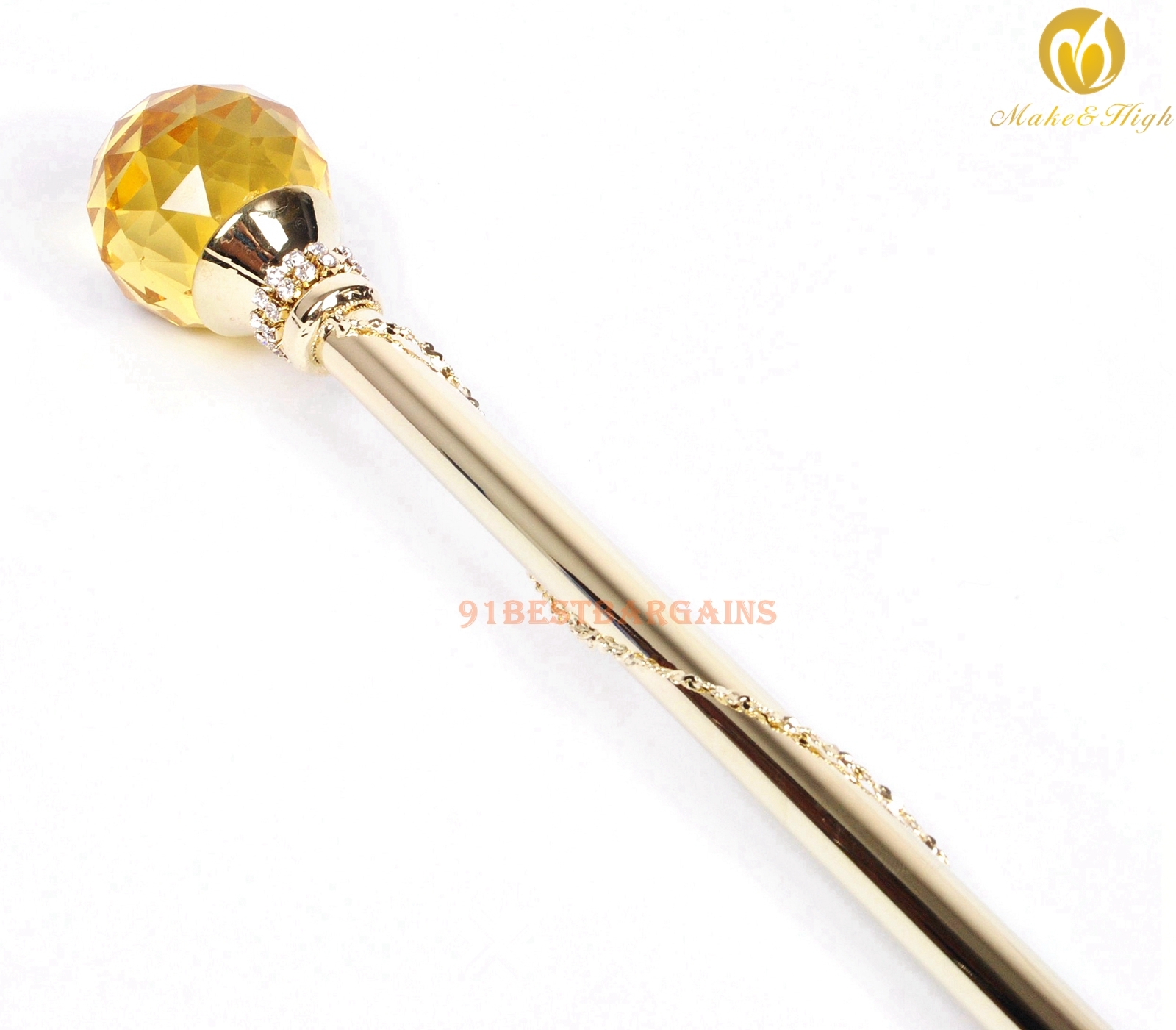 Gold Round Ball Scepters Handmade Crystal Sceptre Wand Wedding Party ...