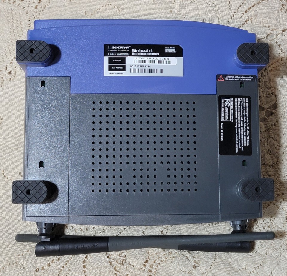 Linksys Dual Band Broadband WRT55AG Wireless A+G Computer PC Router ...